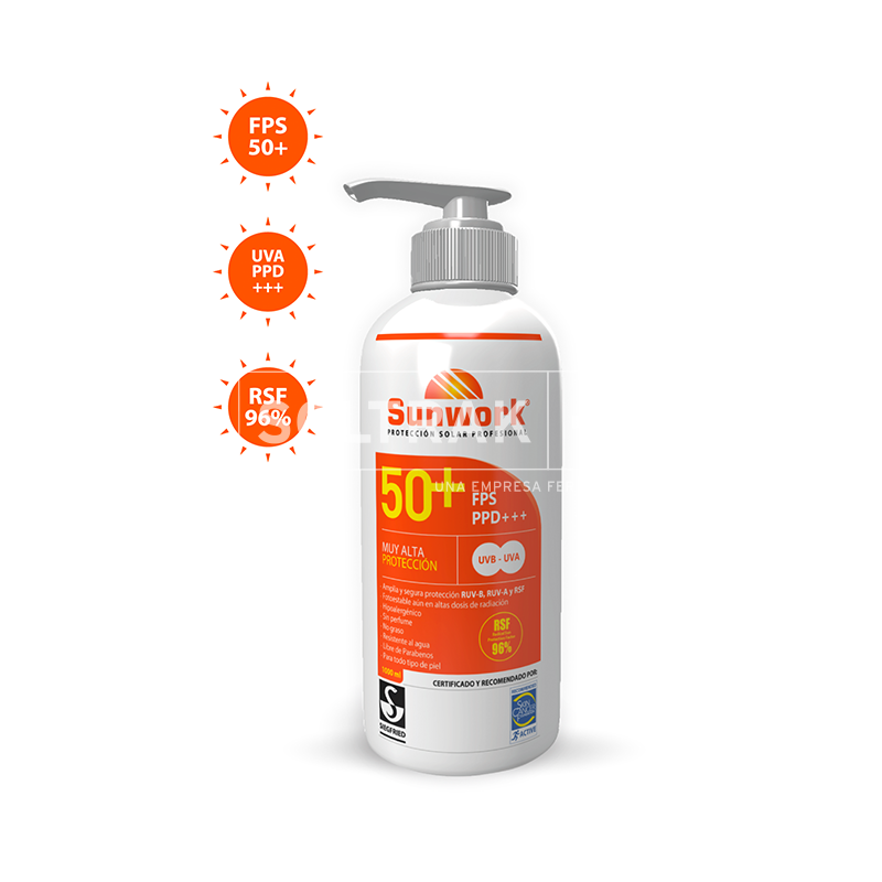 Protector Solar Sunwork FPS 50+ 50 ml | 120 ml | 1 L