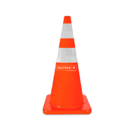 Cono de tránsito Tecseg pvc naranja 36" 2 cintas 4"